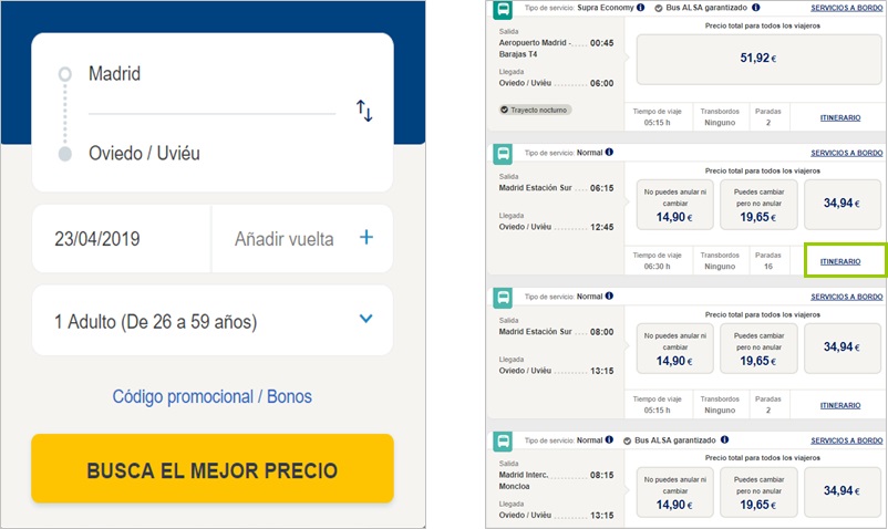 Paradas de ALSA: dónde y cuándo para un autobús - Alsa